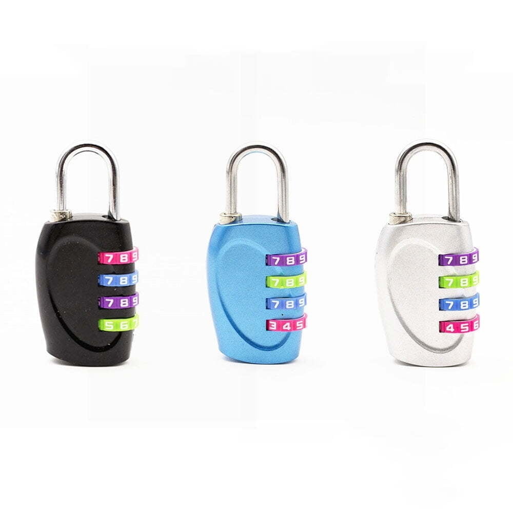 4 Digit Password Combination Padlock Lock for Lockers Luggage Toolboxes ...