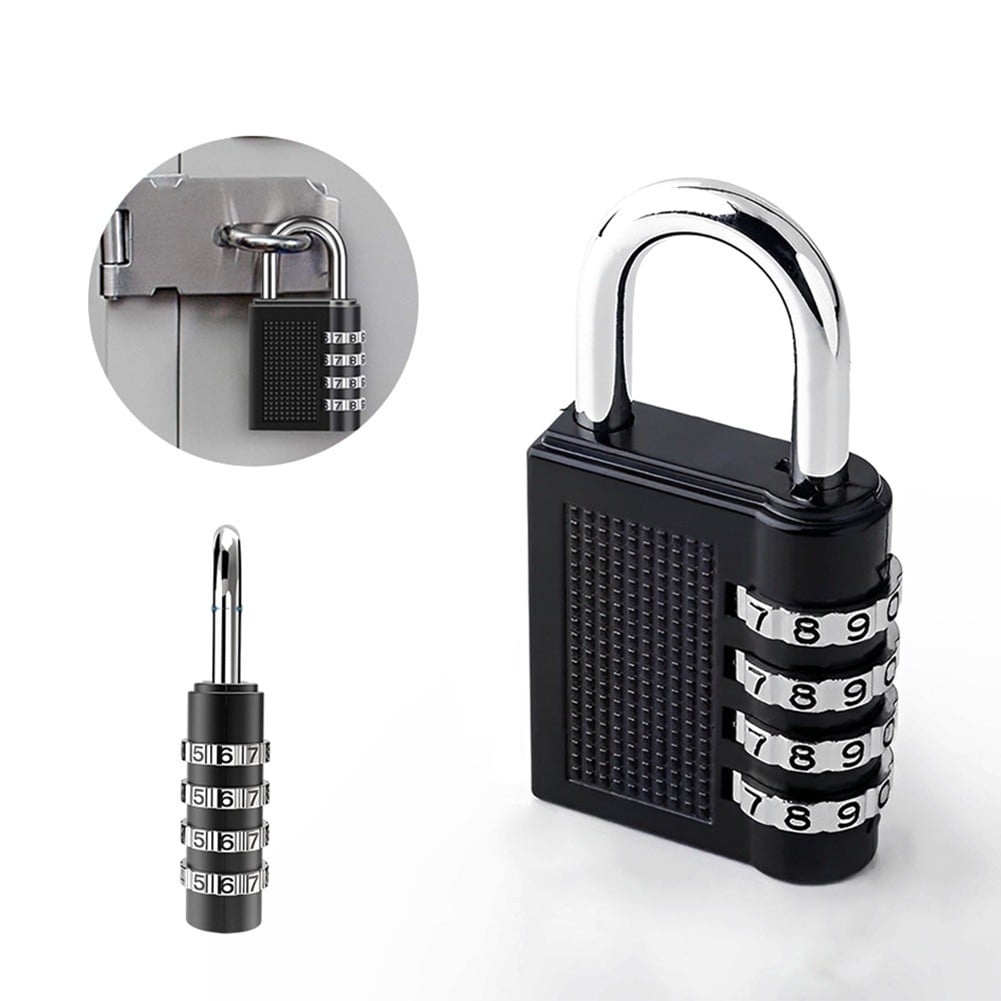 4-Digit Password Combination Padlock Zinc Alloy Suitcase Smart Password ...