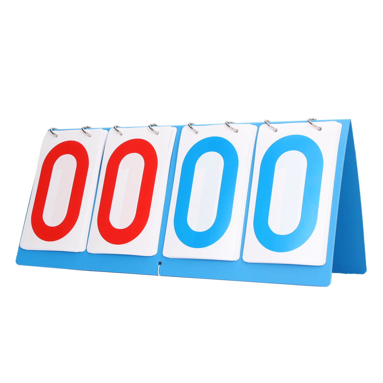 4 Digit Scoreboard, Flip Score Keeper Plastic Blue Red Number Intuitive ...