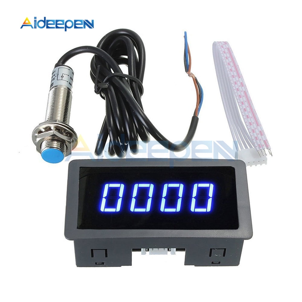4 Digital LED Display Tachometer RPM Speed Meter High Precision ...