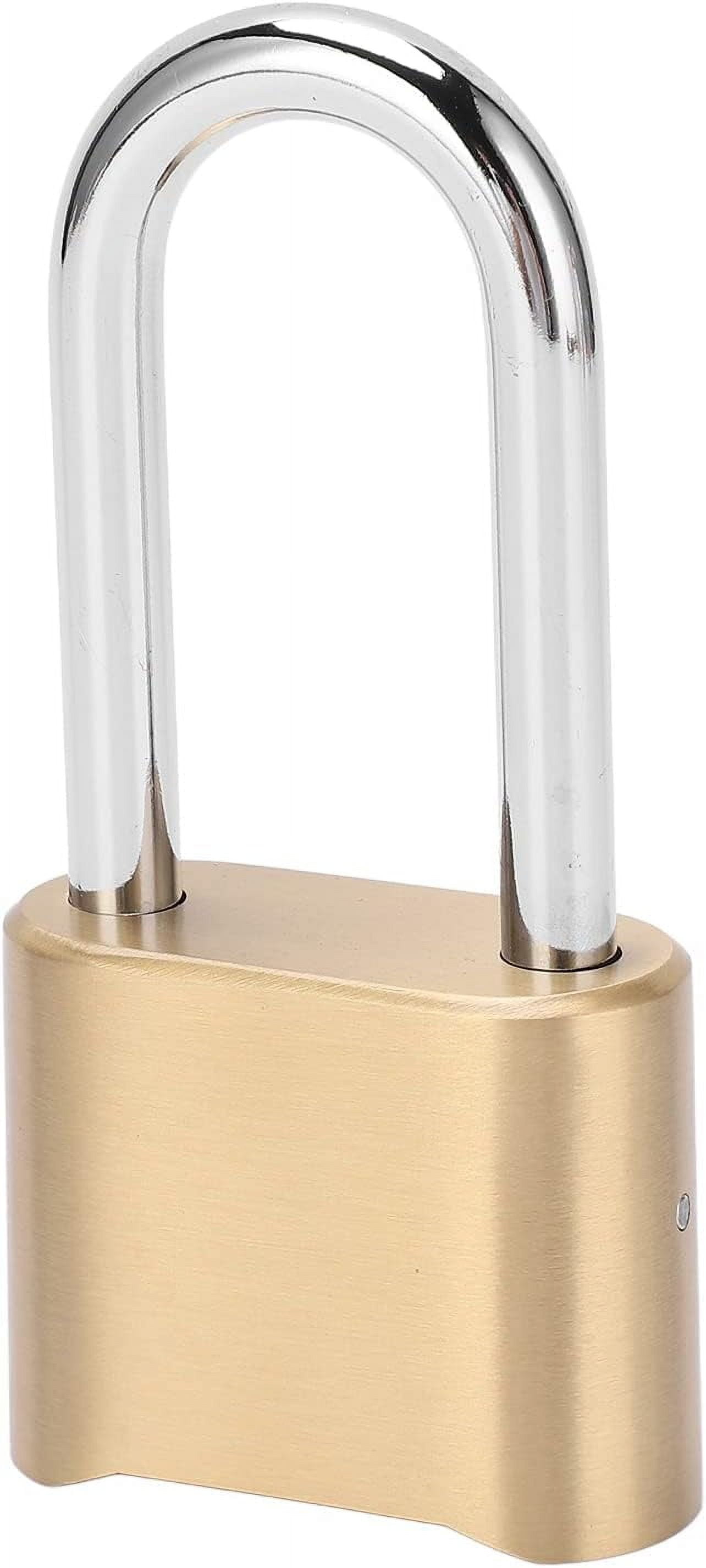 4 Digits Combination Lock, Warehouse Padlock Long Beam for Indoor for ...