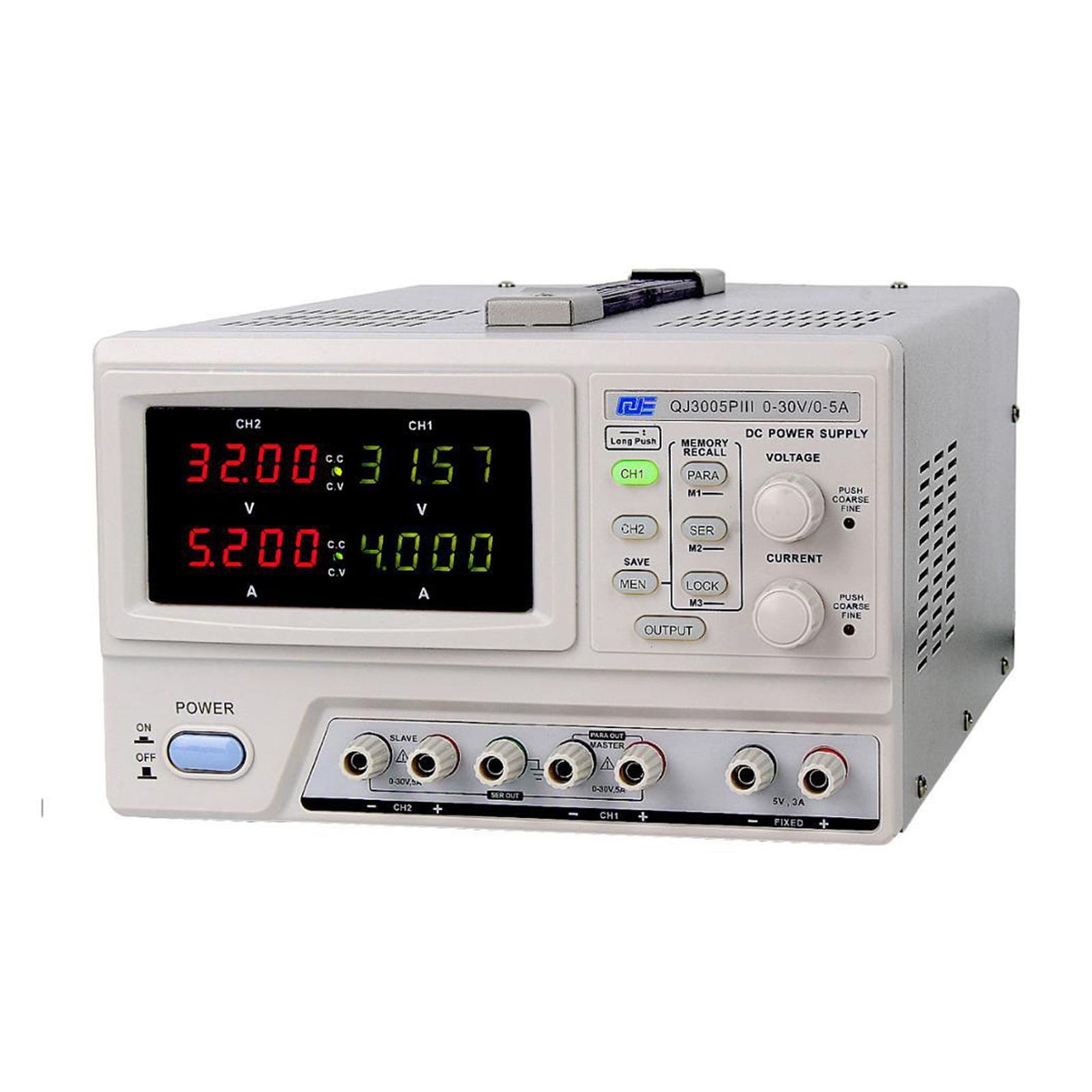 4-Digits Lab DC Switching DUAL Power Supply Adjustable 30V 5A 0.001A 0.01V Laboratory Bench ...