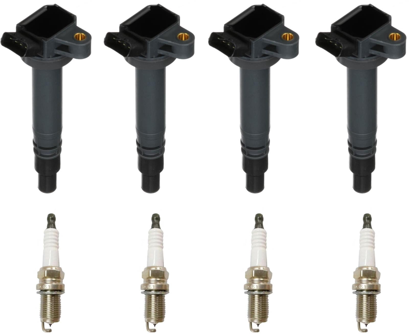 4 Direct Ignition Coil & Platinum Spark Plugs For Toyota Matrix 1.8L ...