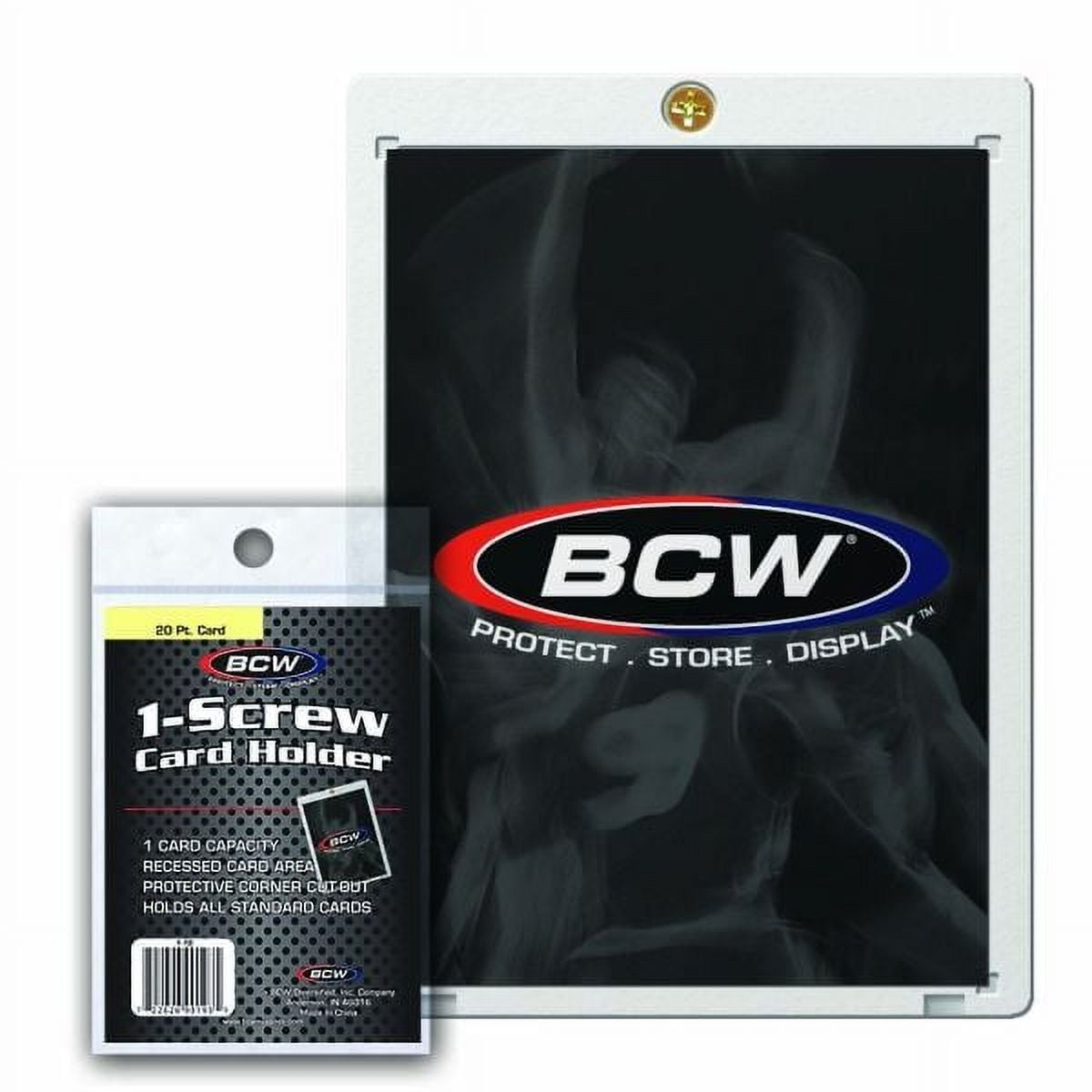4 Display Boxes of 50 (1 Case of 200) BCW 1-Screw Screwdown 20pt. Standard Sized Card Holders ...