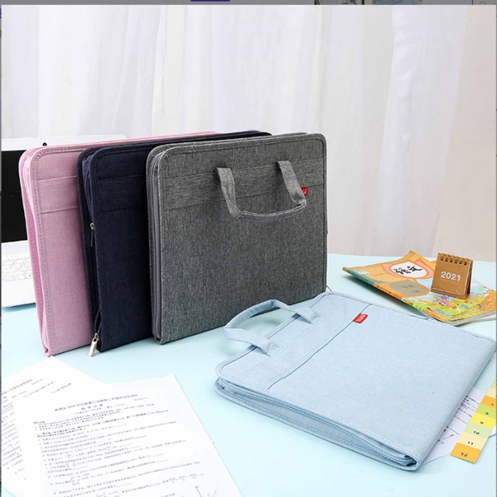 4 Document Organizer 1PC,17.72x12.60x1.57in,Portable File Folder with ...