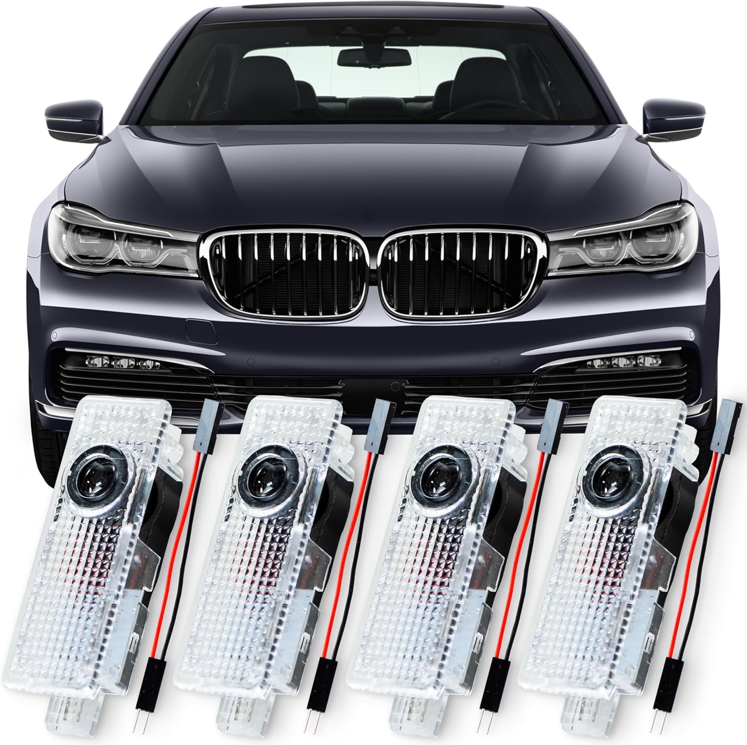 4 Door Lights Logo Projector, Welcome Light Lights Compatible with ...