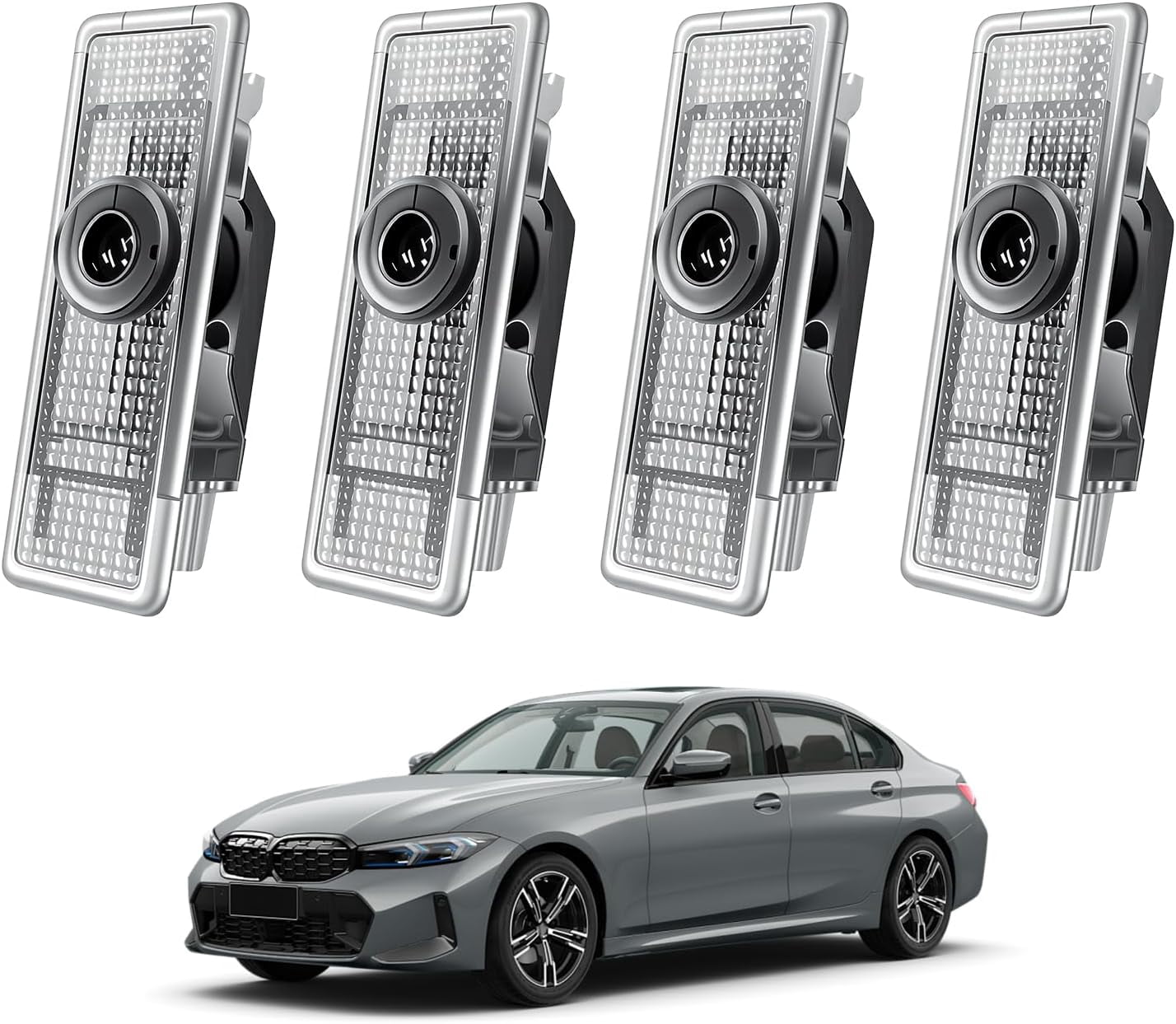 4- Door Logo Projector Lights - Non-Fade Quartz Glass Lens, Dual ...