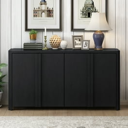 Modern Console Table Sofa Table 40 Wood Sideboard Buffet Storage Cabinet with 2 Adjustable Shelf for Hallway Entryway Living Room Bedroom Blue Walmart