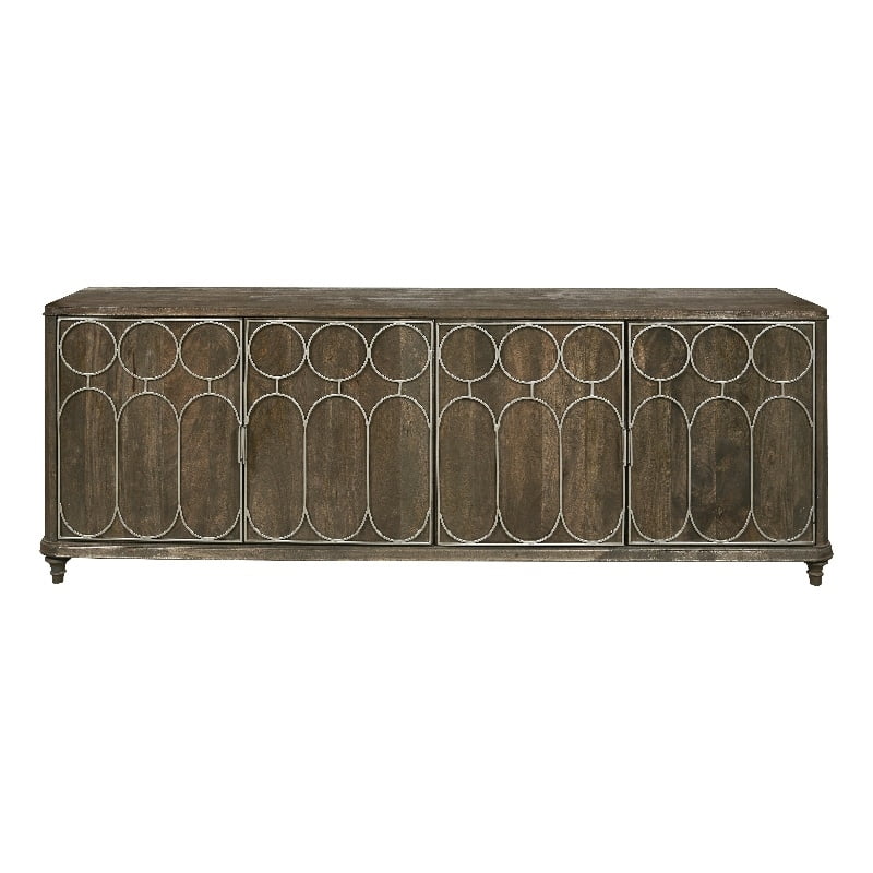 4-Door Wood Console with Tray Drawers in Brown by Pulaski Furniture ...