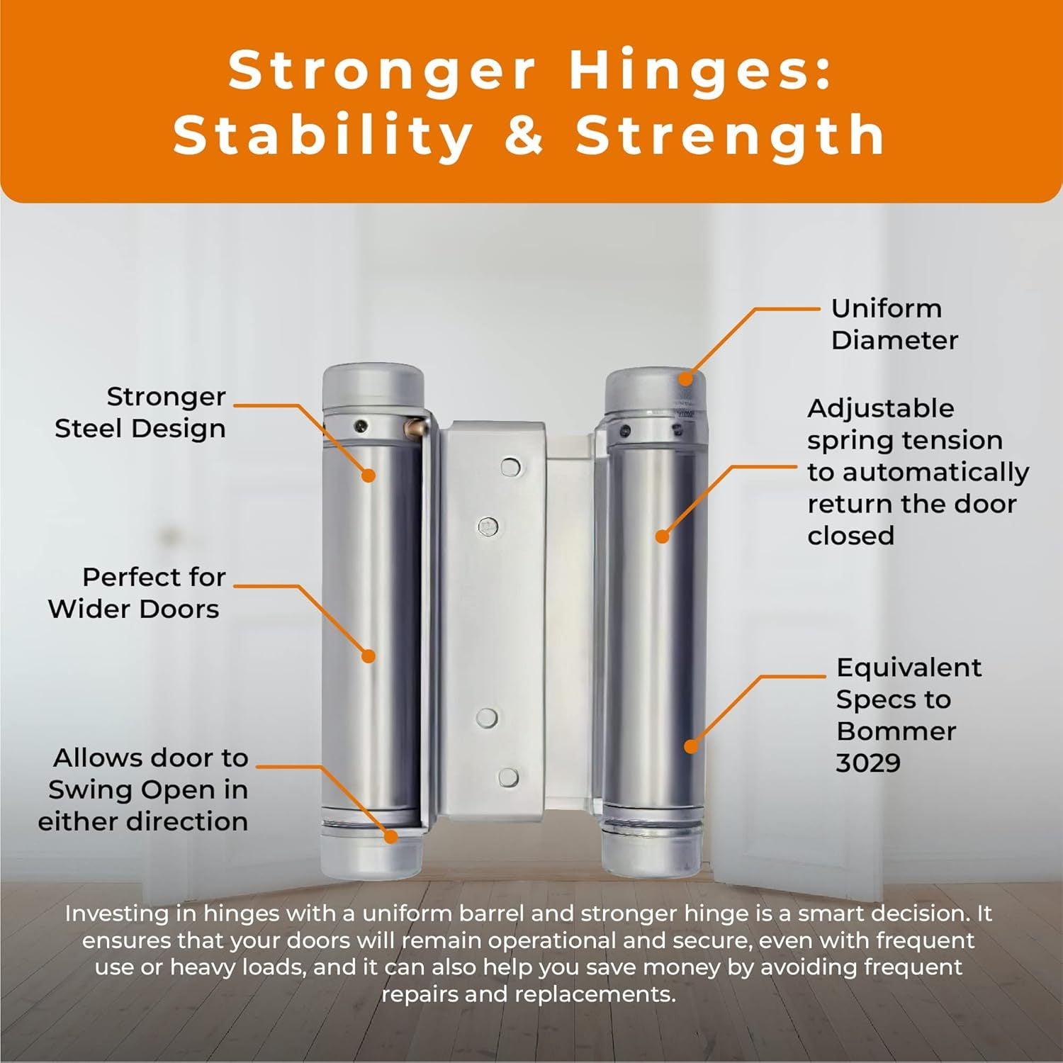 4" Double Action Spring Hinge Saloon Door Hinge | Cafe Doors,Door Hinge ...