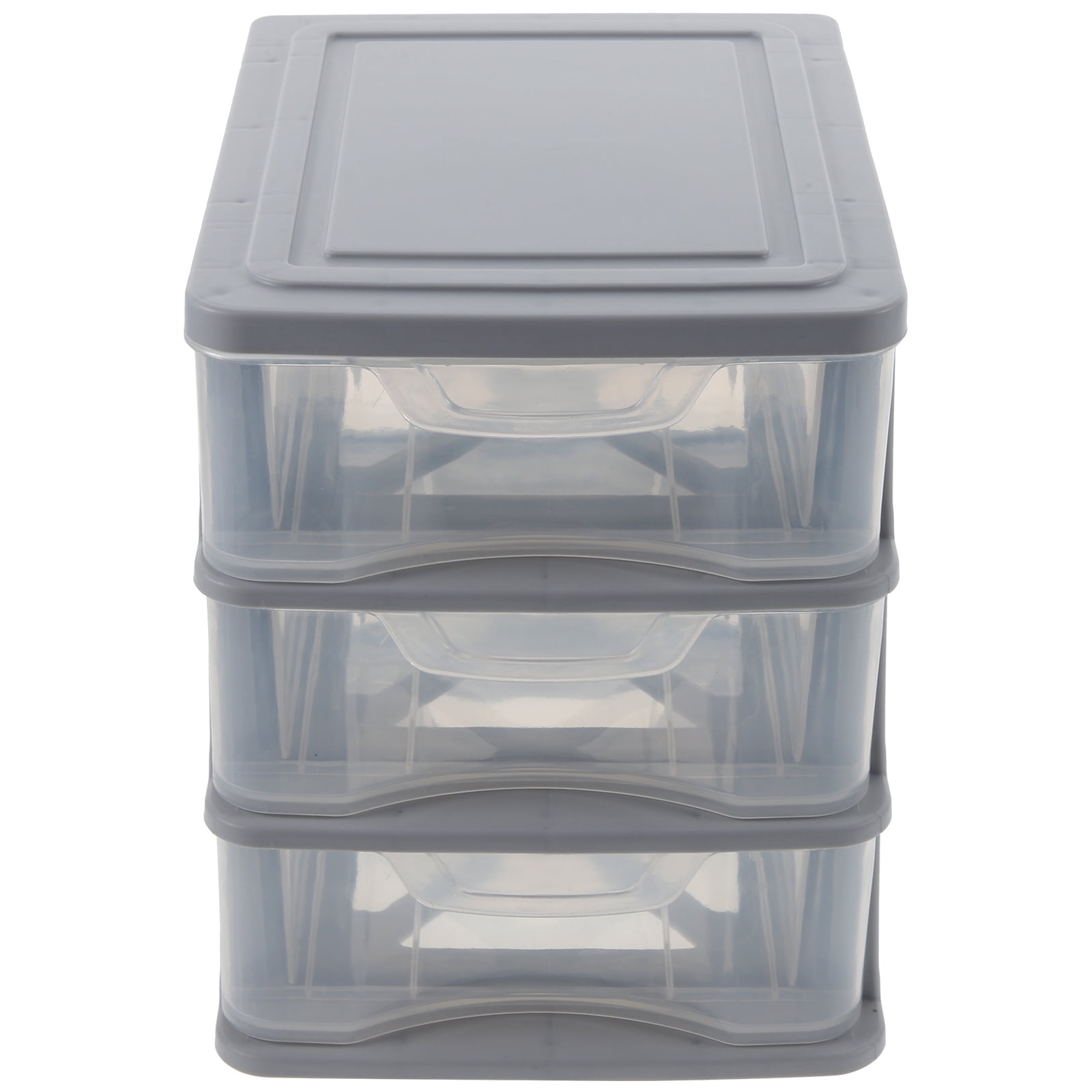 4-Drawer Clear Plastic Desktop Storage Cabinet - Blue - Walmart.com