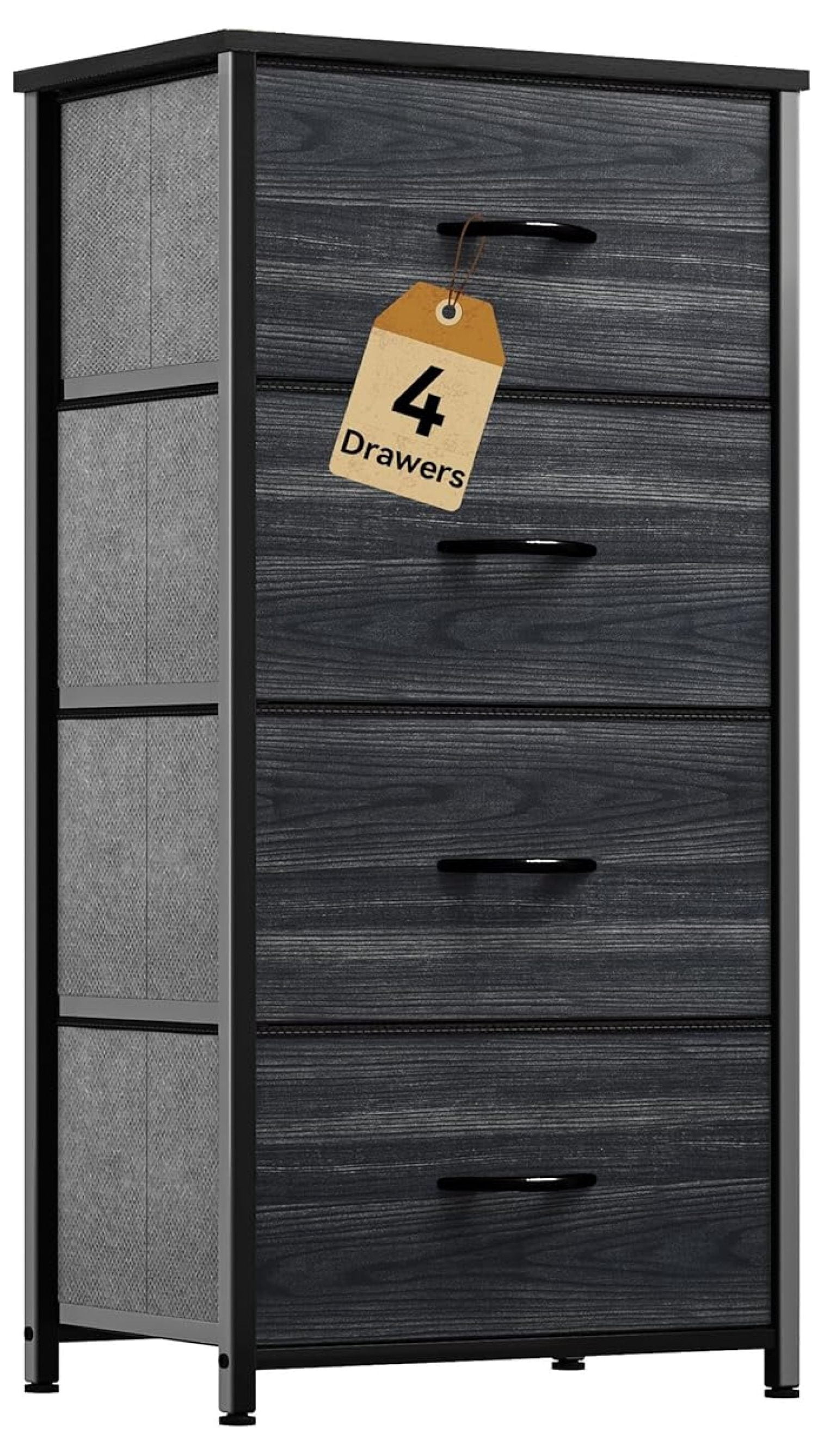 4 Drawer Dresser, Bedroom Dresser with Storage, Fabric Dresser Tower ...