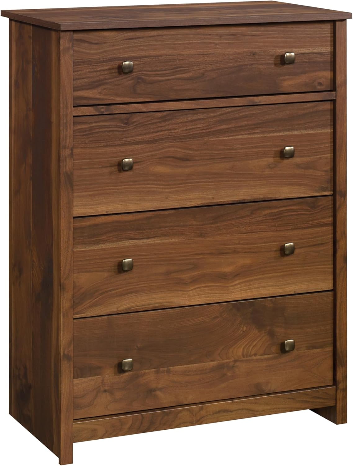 4-Drawer Dresser Chest, Grand Walnut Finish, Bedroom Storage Cabinet ...