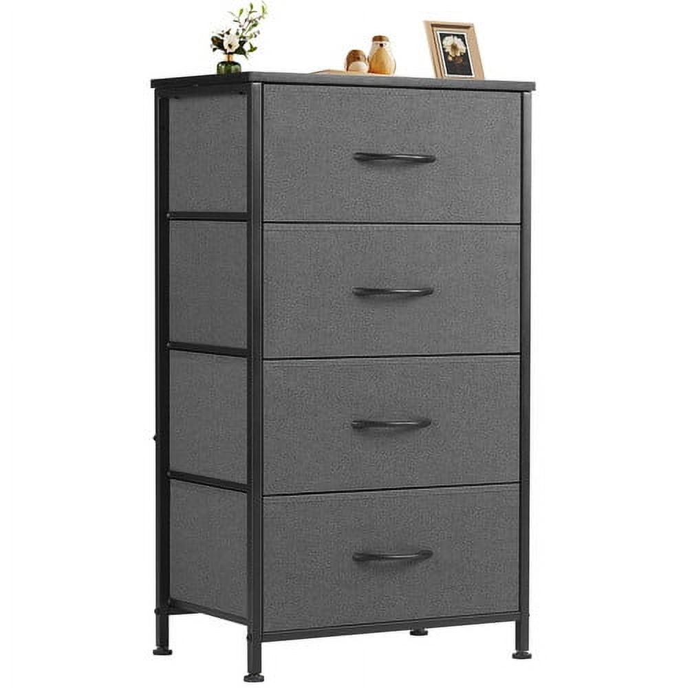4 Drawer Dresser with Wood Top,Wide Chest Of Drawers Nightstand Storage ...