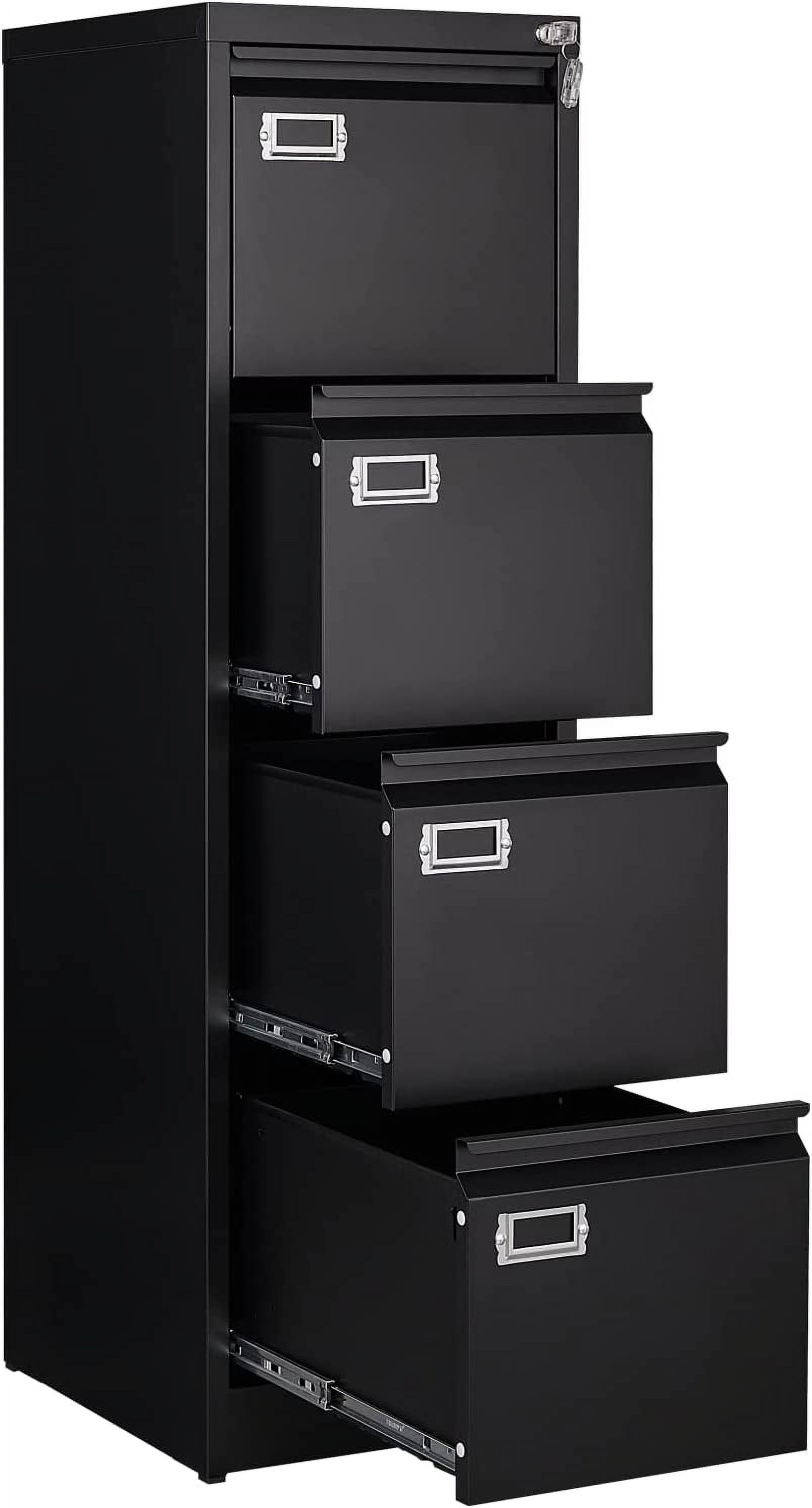4 Drawer File Cabinet, Filing Cabinets for Home Office, Metal Vertical ...