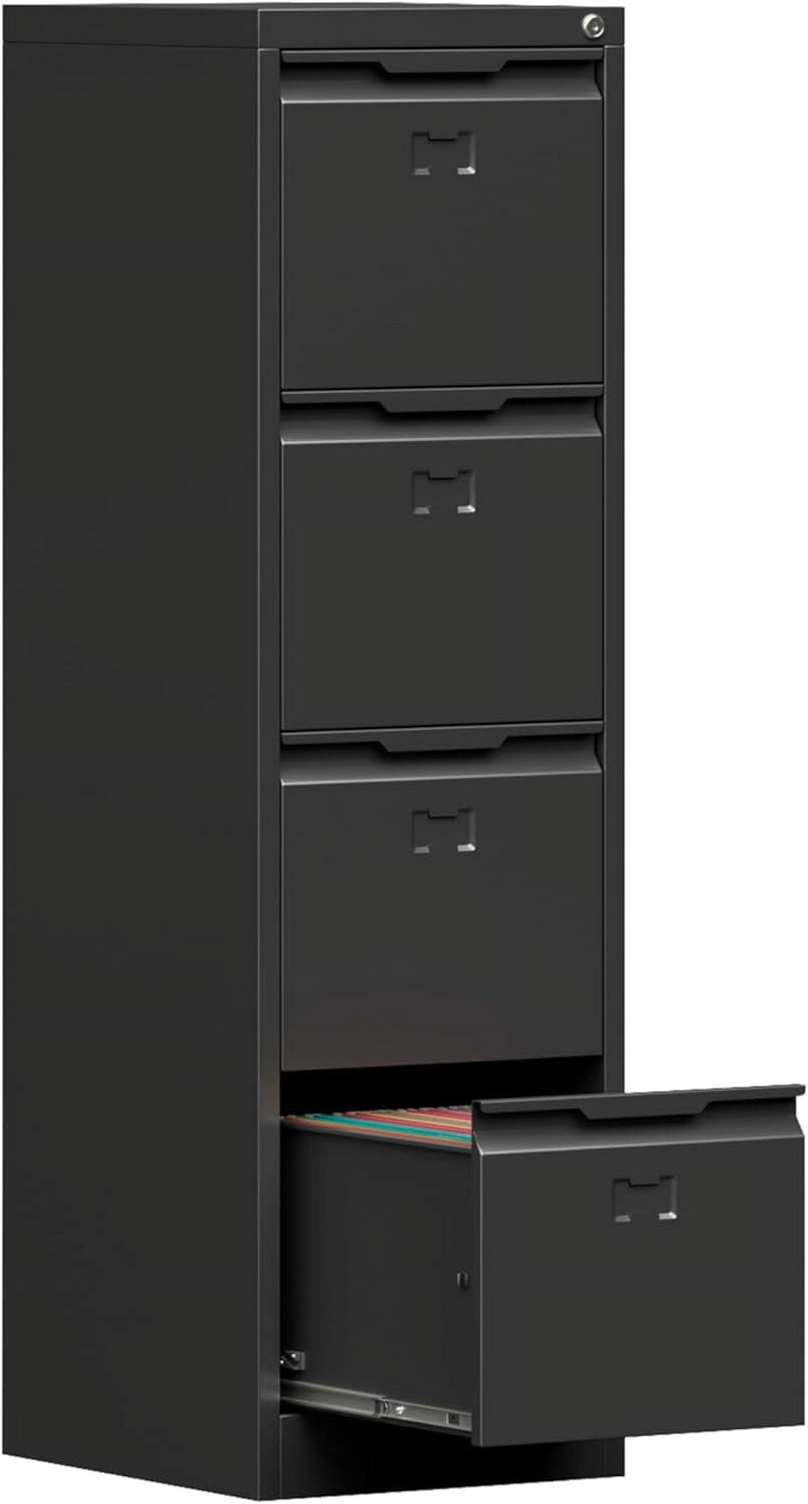 4 Drawer File Cabinet with Lock,17.8" Deep Metal Filing Cabinet,Vertical File Cabinets for Home ...