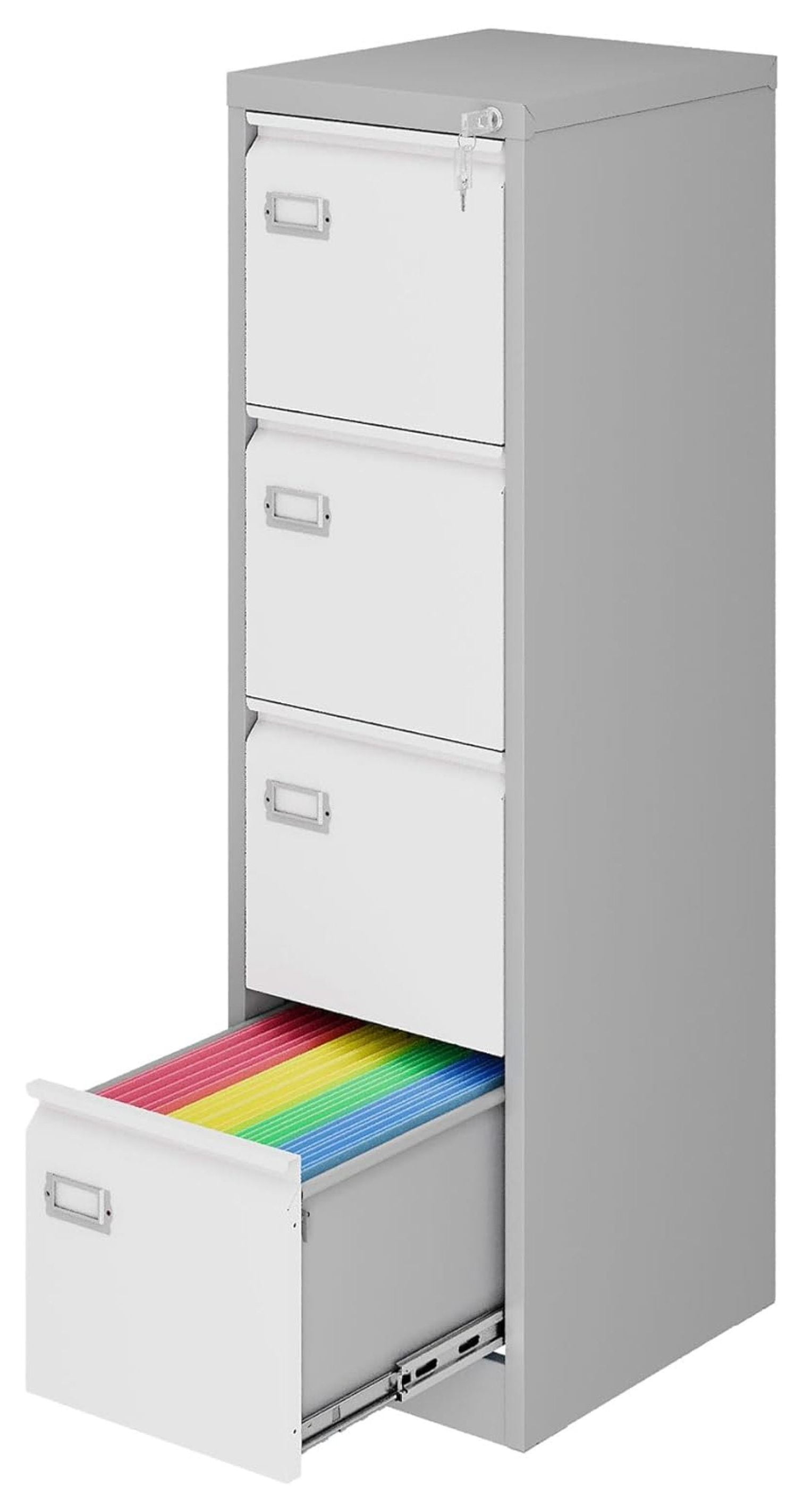 4 Drawer File Cabinet with Lock, Metal Filing Cabinets, Vertical Filing ...