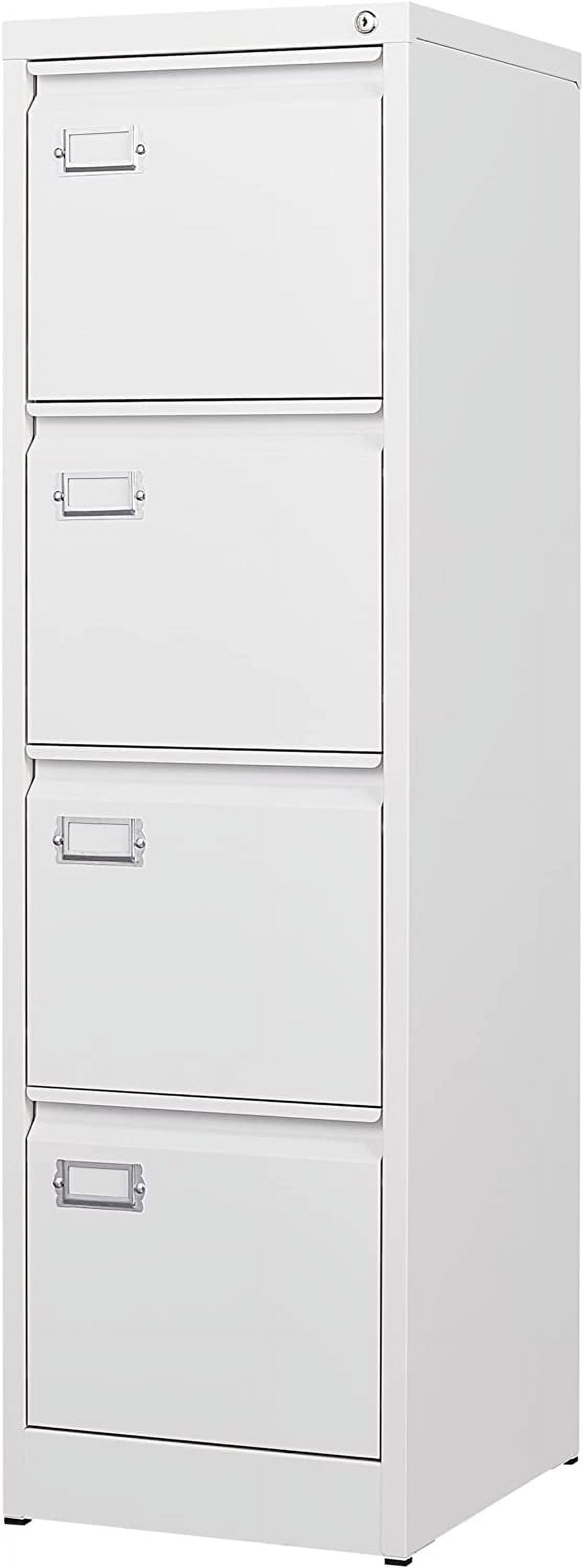 4 Drawer File Cabinet with Lock Metal Vertical File Storage Cabinet ...