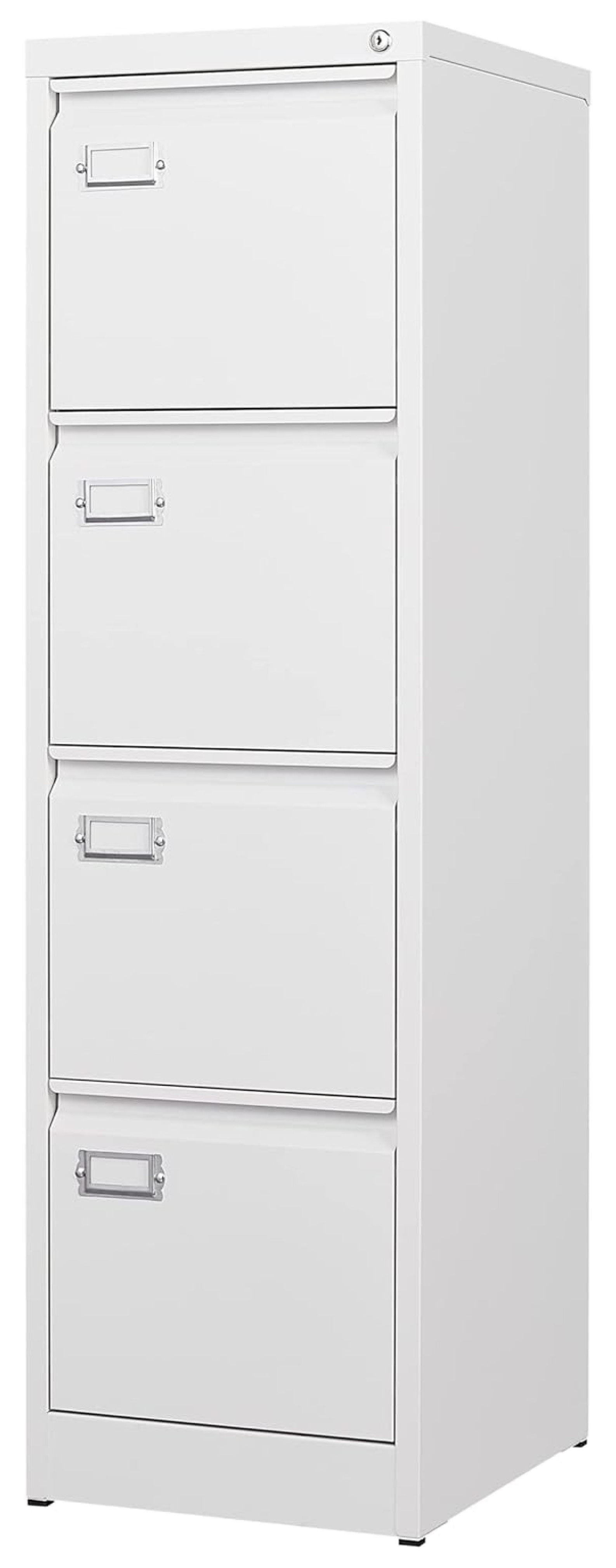 4 Drawer File Cabinet with Lock Metal Vertical File Storage Cabinet ...