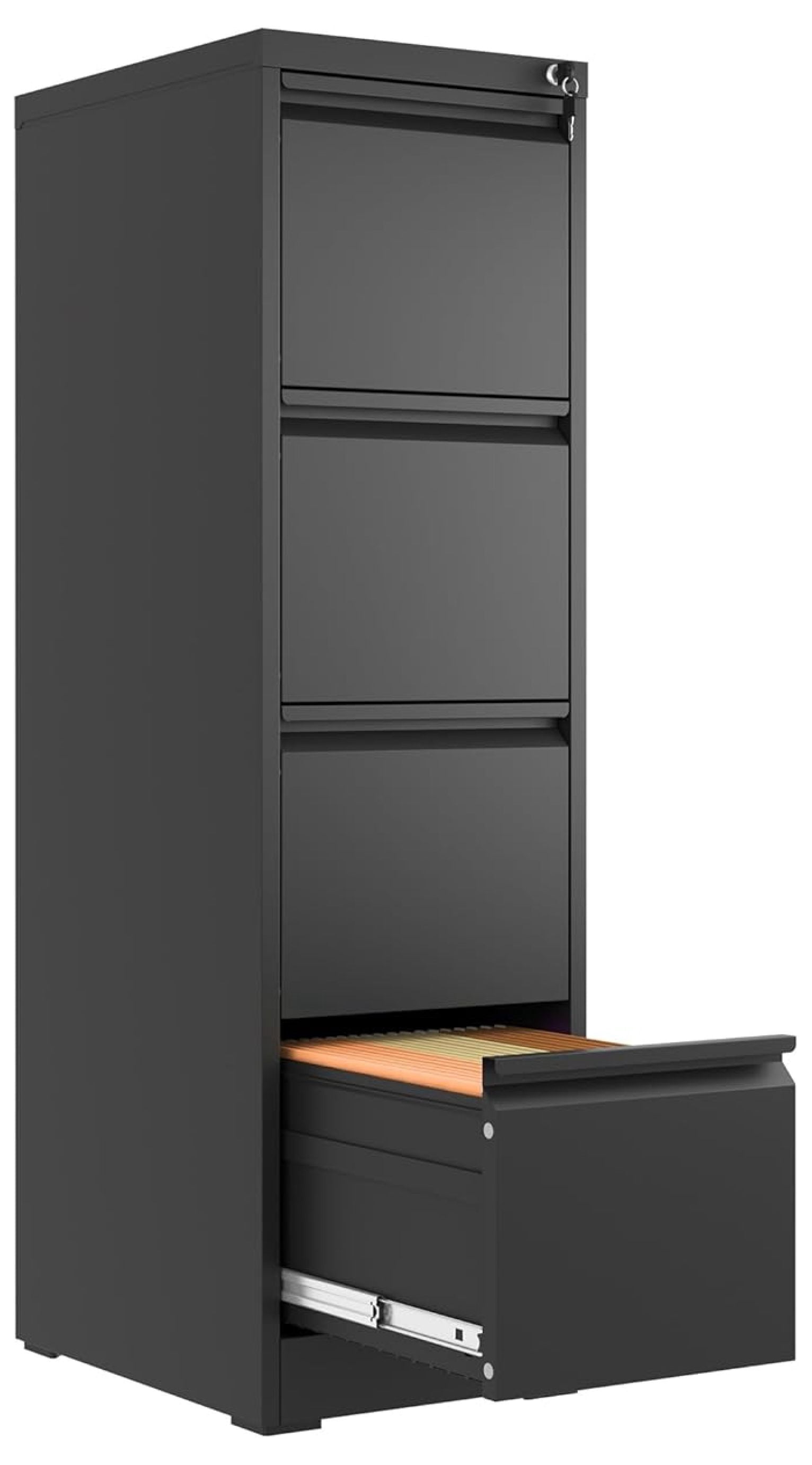 4 Drawer File Cabinet with Lock,Metal Vertical Filing Cabinets for Home ...