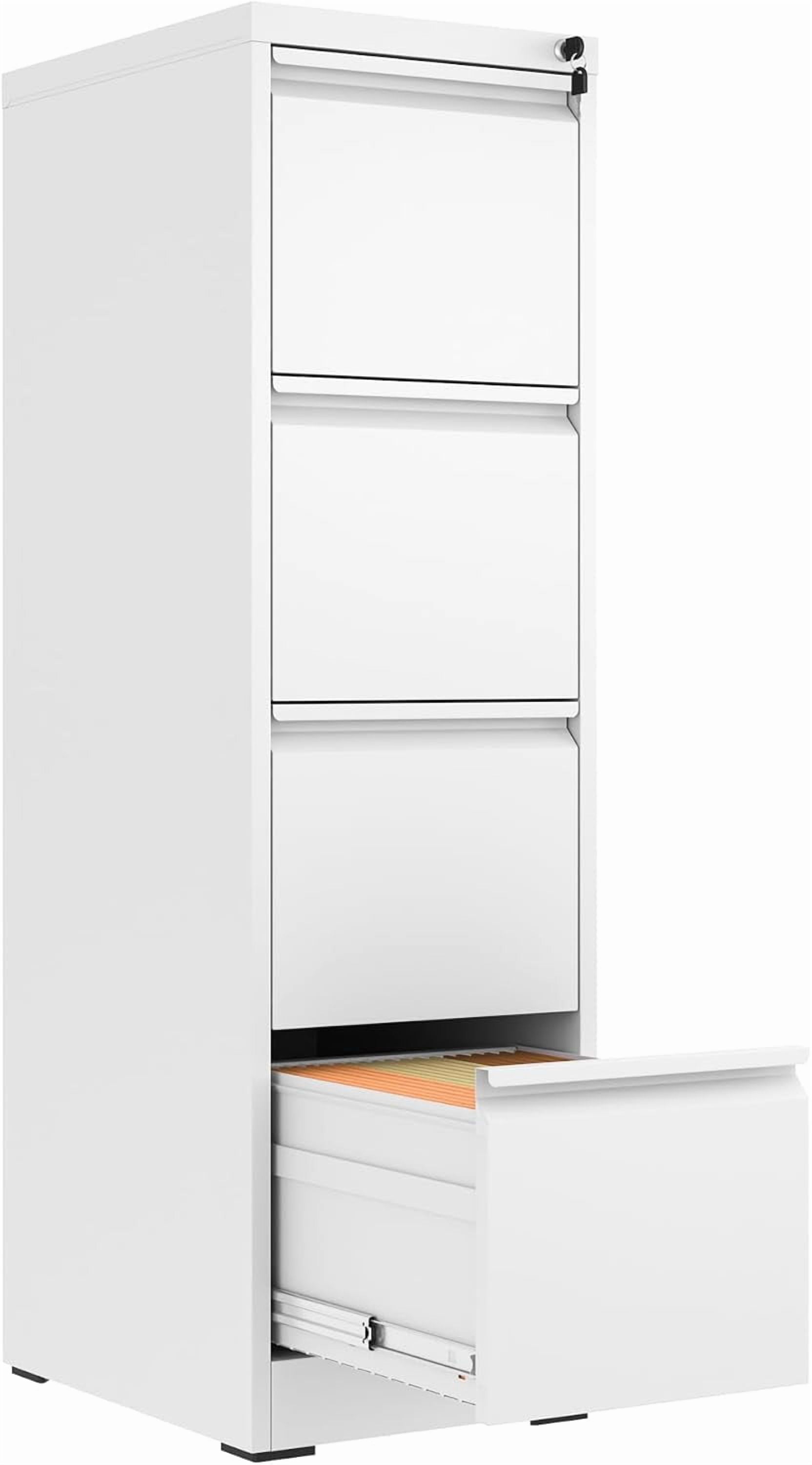 4 Drawer File Cabinet with Lock,Metal Vertical Filing Cabinets for Home ...