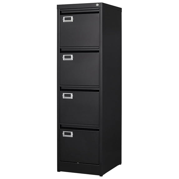 4 Drawer File Cabinet with Lock Metal Vertical File Cabinet Office Home ...