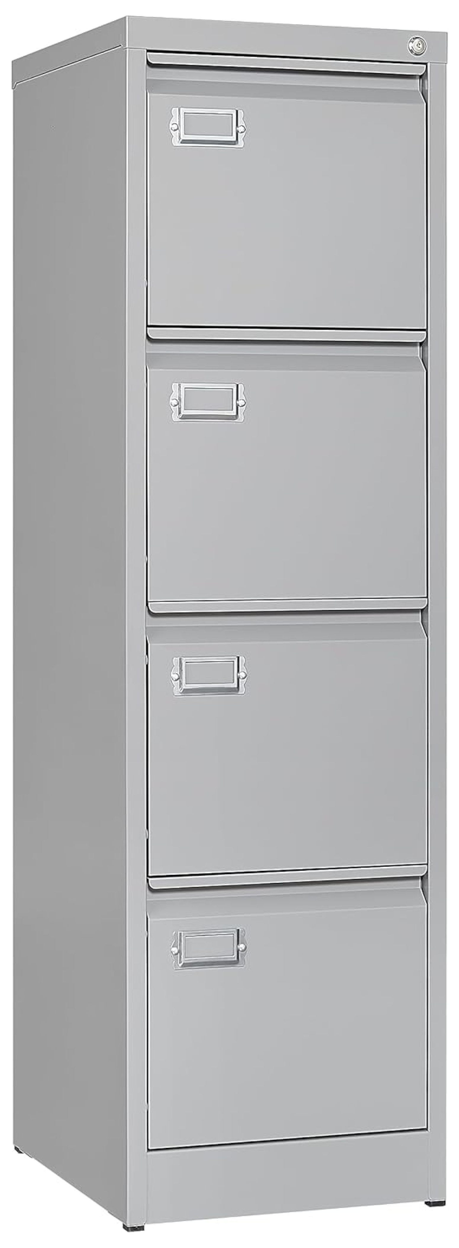 4 Drawer File Cabinet with Lock Metal Vertical File Cabinet Office Home ...