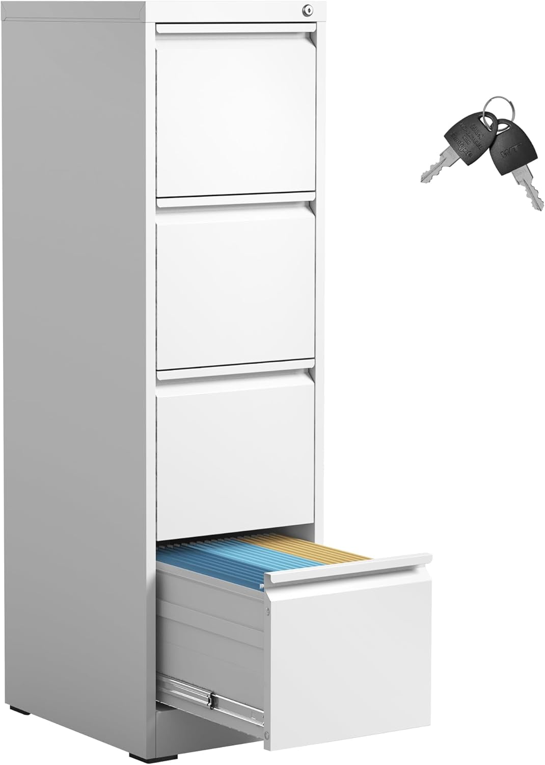 4 Drawer File Cabinet,Metal Filing Cabinets for Home Office,Vertical ...