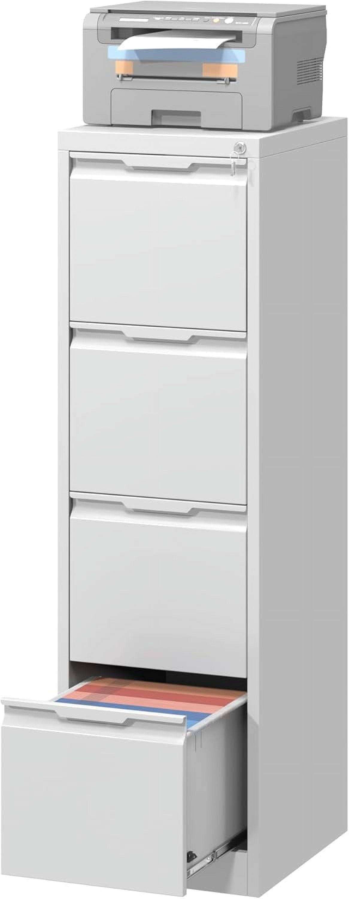 4 Drawer File Cabinet,Metal Vertical File Storage Cabinet with Lock ...