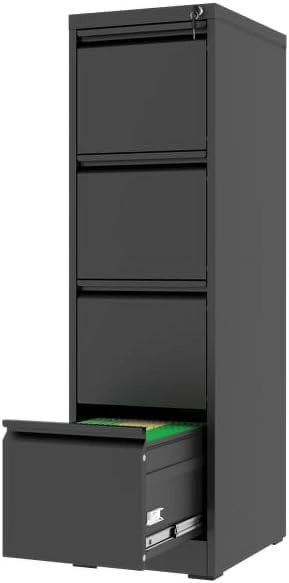 4 Drawer File Cabinet, Vertical File Cabinets with Lock for Home Office ...