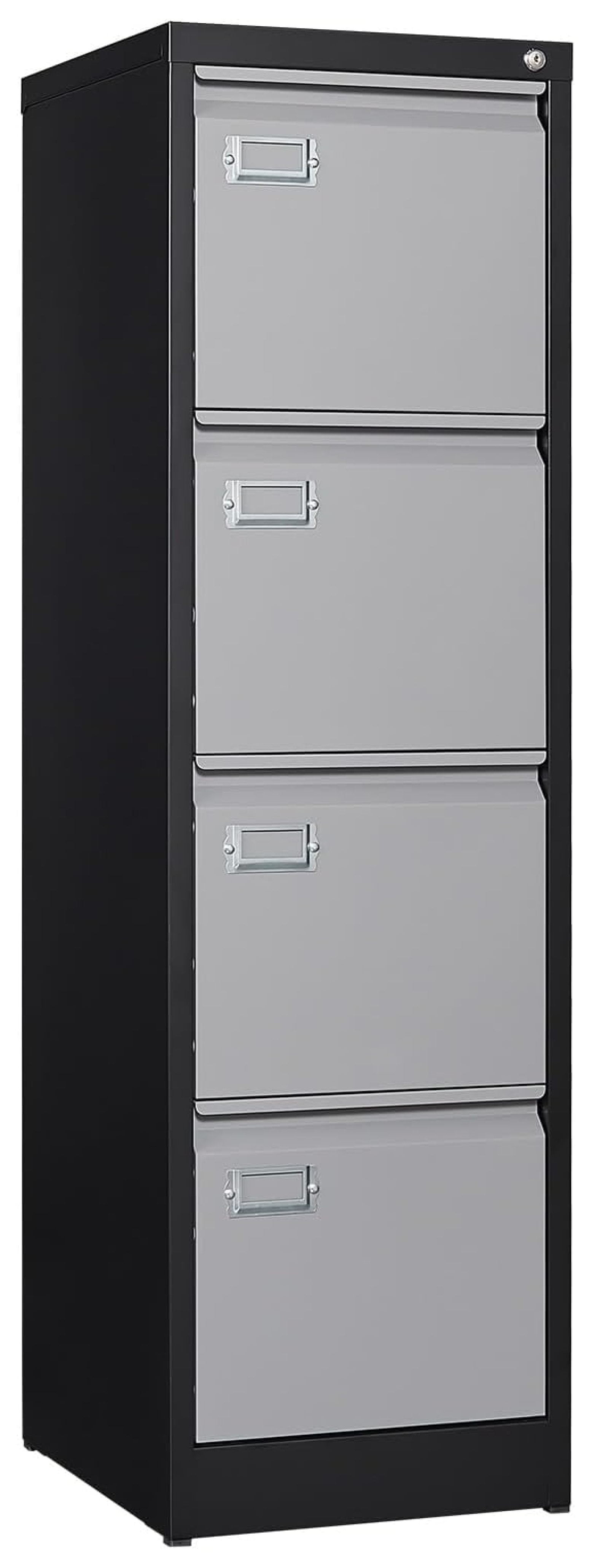4 Drawer File Cabinet, Vertical Filing Cabinets with Lock, Metal File ...