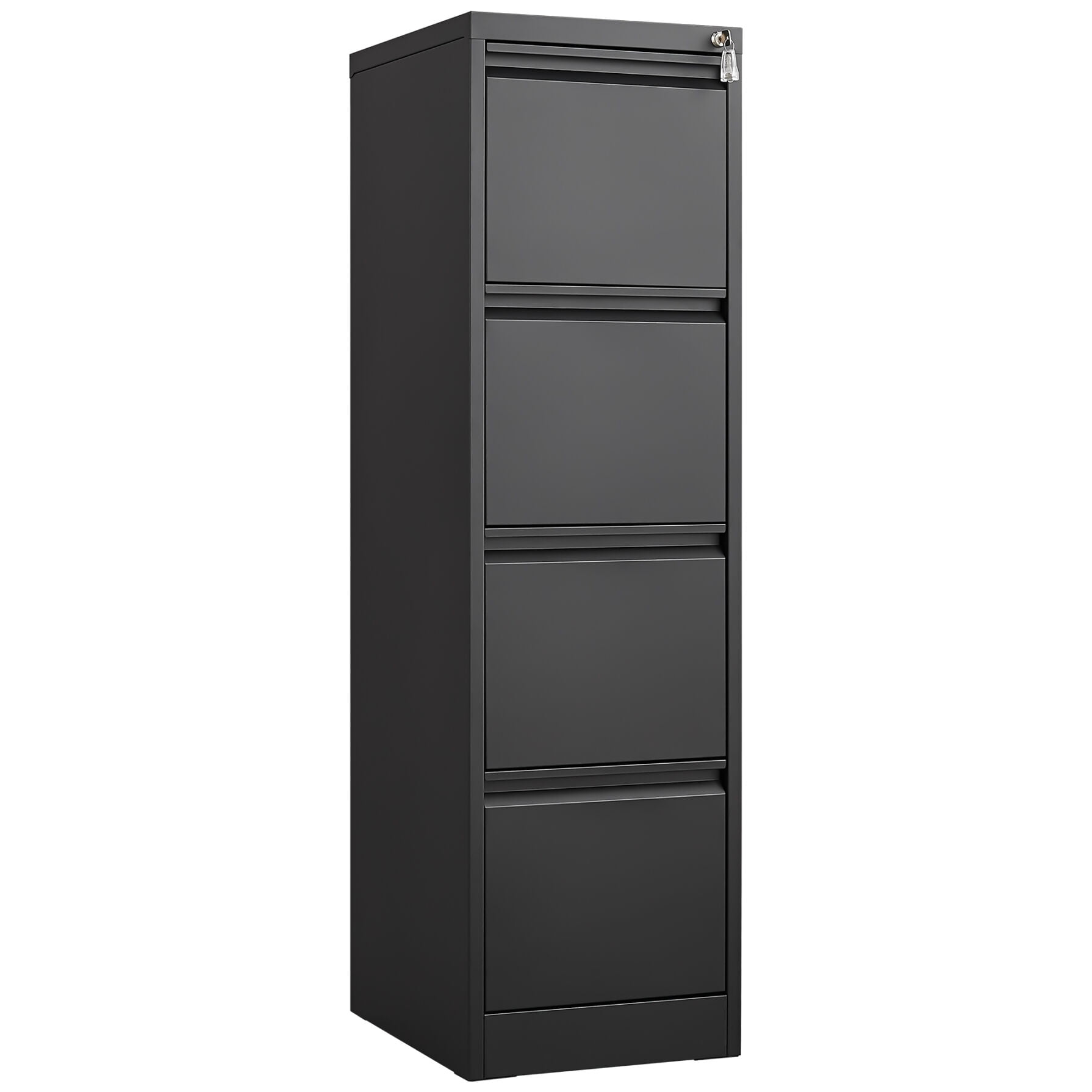 4 Drawer File Cabinet, Vertical Metal Filing Cabinet with Lock and 2 ...