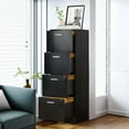 4-Drawer File Cabinet with Lock, Filing Cabinet for Letter A4-Sized ...