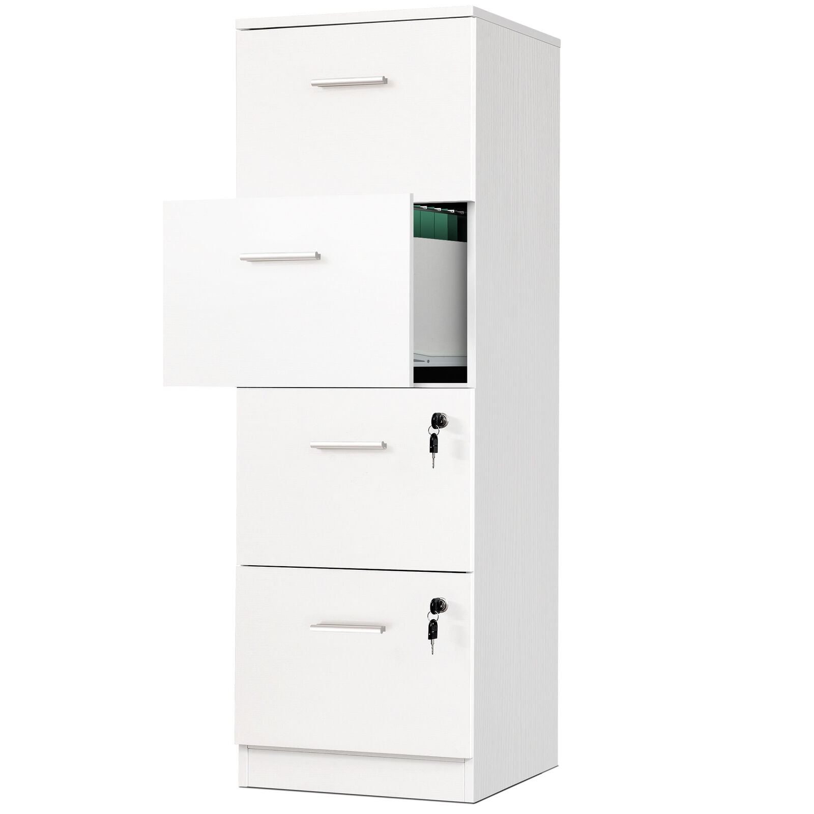 4-Drawer File Cabinet with Lock, Filing Cabinet for Letter A4-Sized ...
