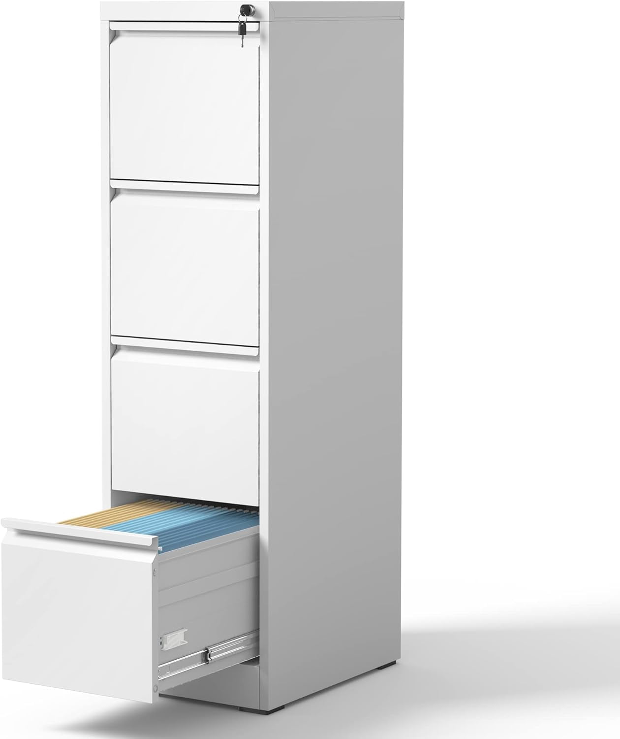 4 Drawer File Cabinet with Lock, Vertical File Cabinet with Lock ...