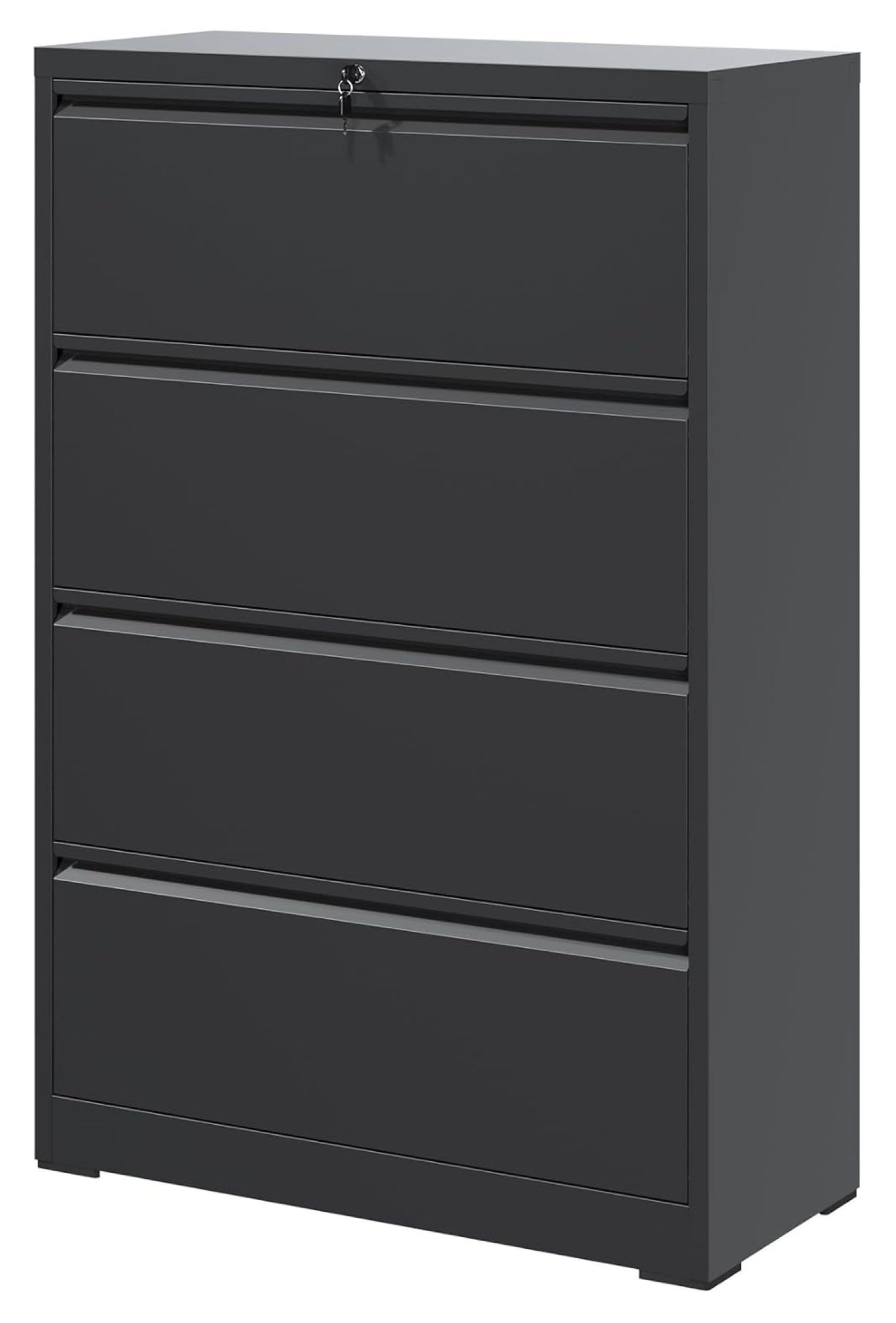 4 Drawer Lateral File Cabinet with Lock, Metal Lateral Filing Cabinet ...