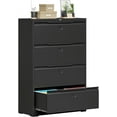 4 Drawer Steel Lateral File Cabinet with Lock, Office Storage for ...