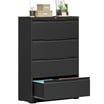 STANI Lockable 4 Drawer Black File Cabinet, Metal Office Storage ...
