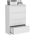 4-Drawer Metal File Cabinet with Lock,Steel Printer Stand with Storage ...