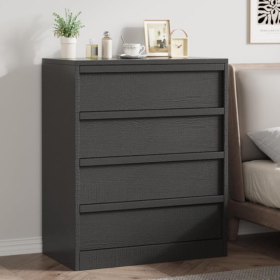 4-Drawer Nightstand, Modern Bedside Table with Storage & Anti-Tip ...