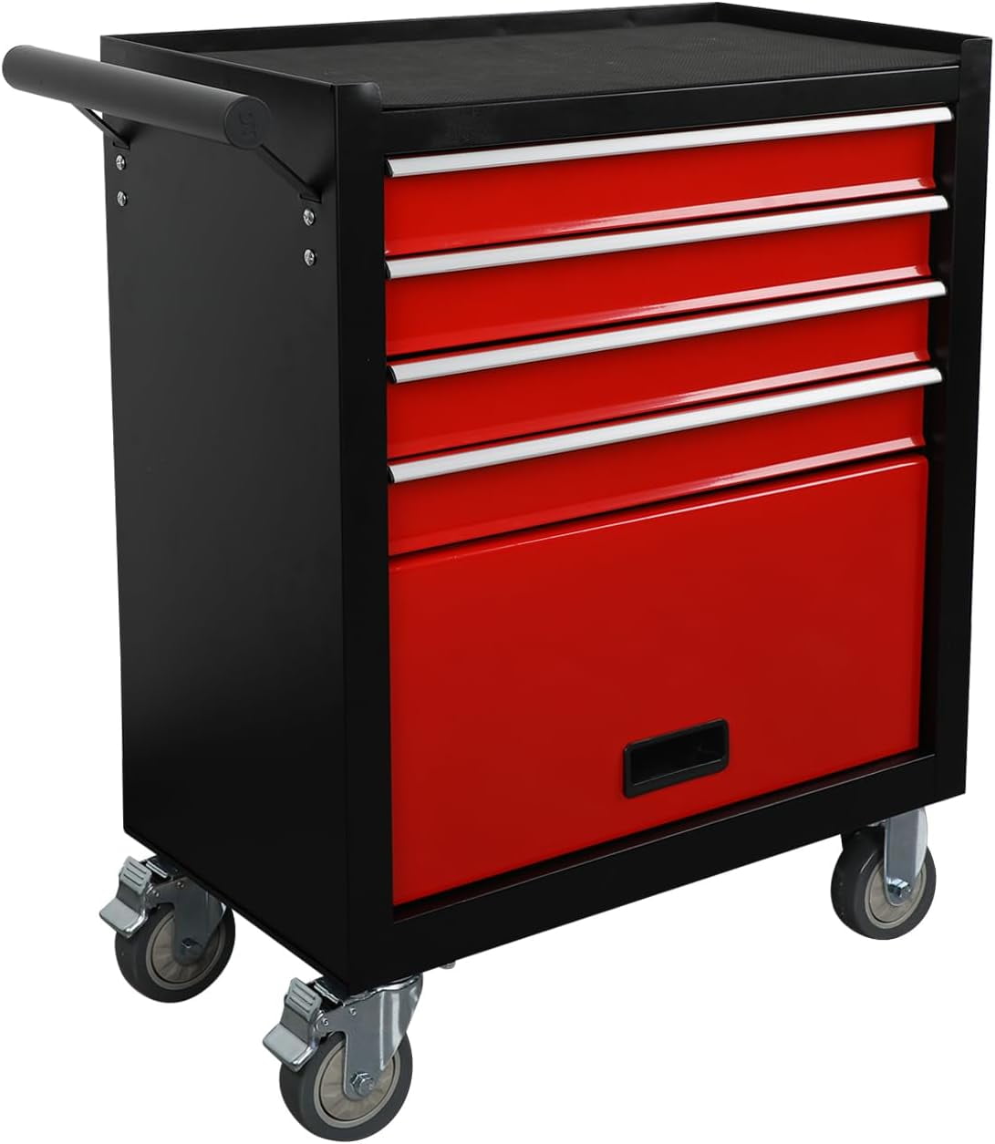4-Drawer Rolling Tool Chest, Metal Cart on Wheels, Key Locking System ...