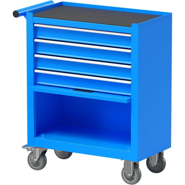 4 Drawer Rolling Tool Chest, Metal Tool Cart on Wheels, Key Locking ...