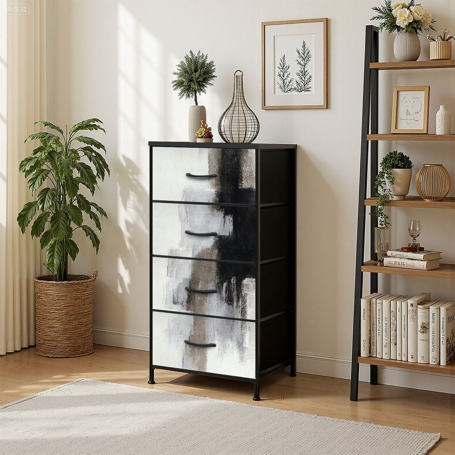 4 Drawer Vertical Storage Dresser Abstract for creative posters cards ...