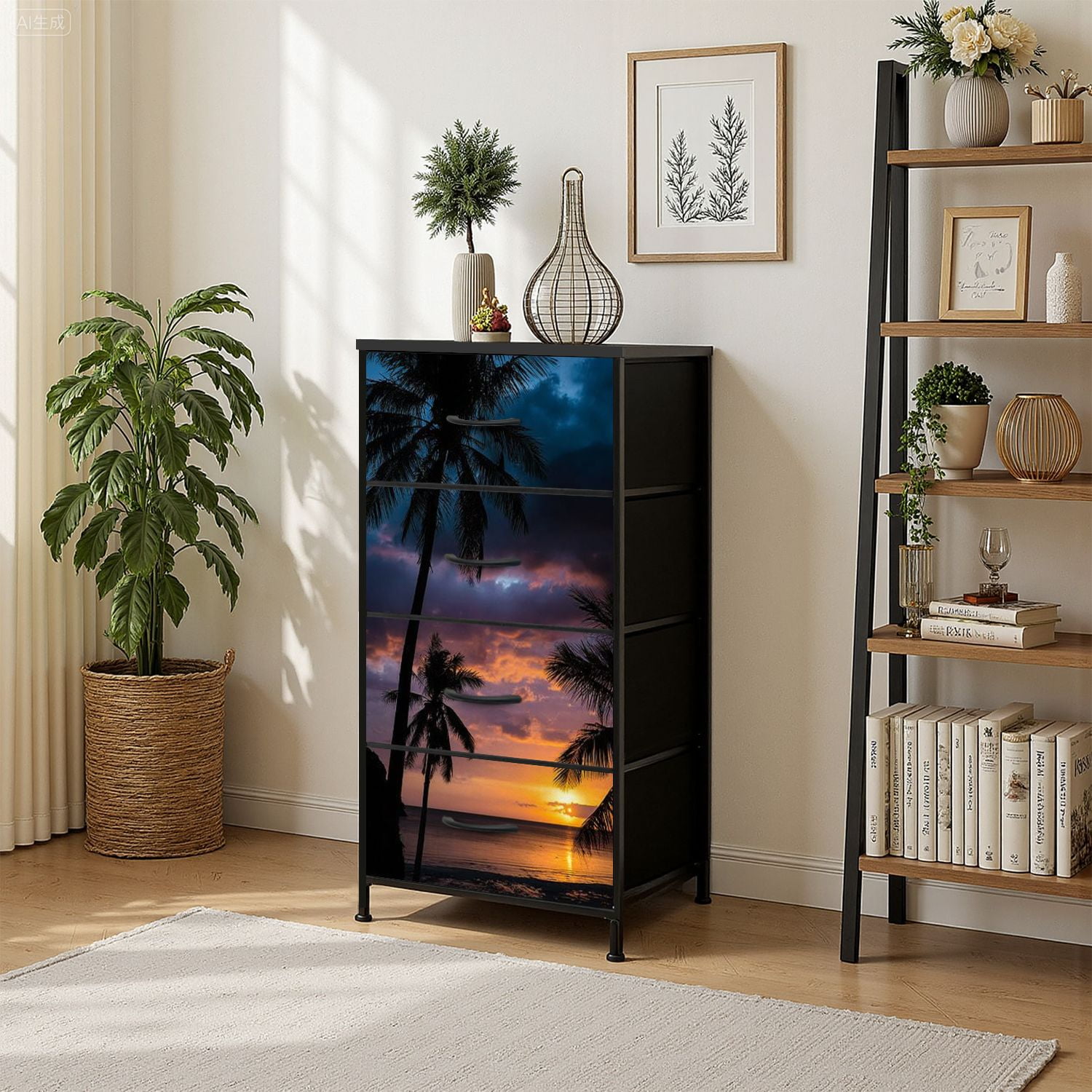 4 Drawer Vertical Storage Dresser Selective focus Stunning view ...