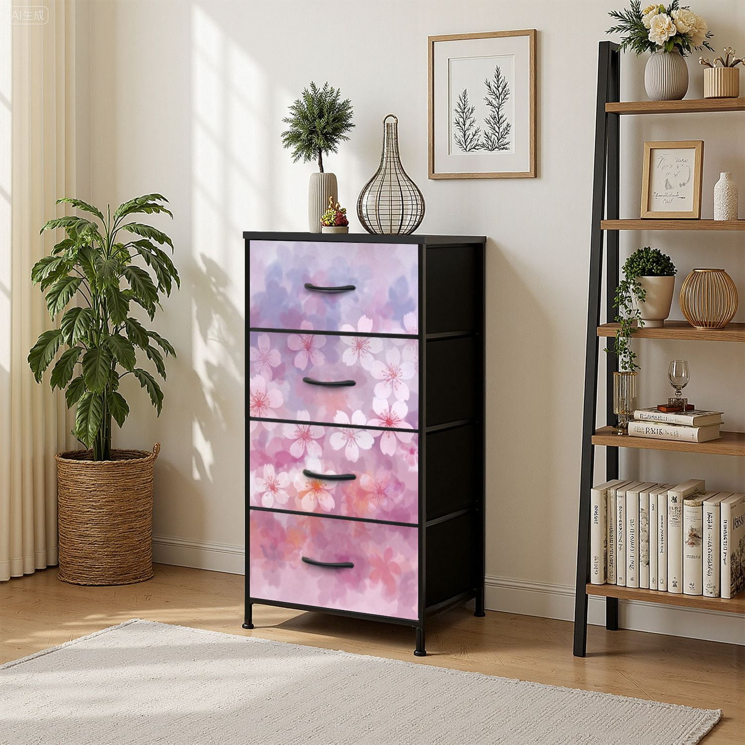 4 Drawer Vertical Storage Dresser cherry blossoms this both laterally ...