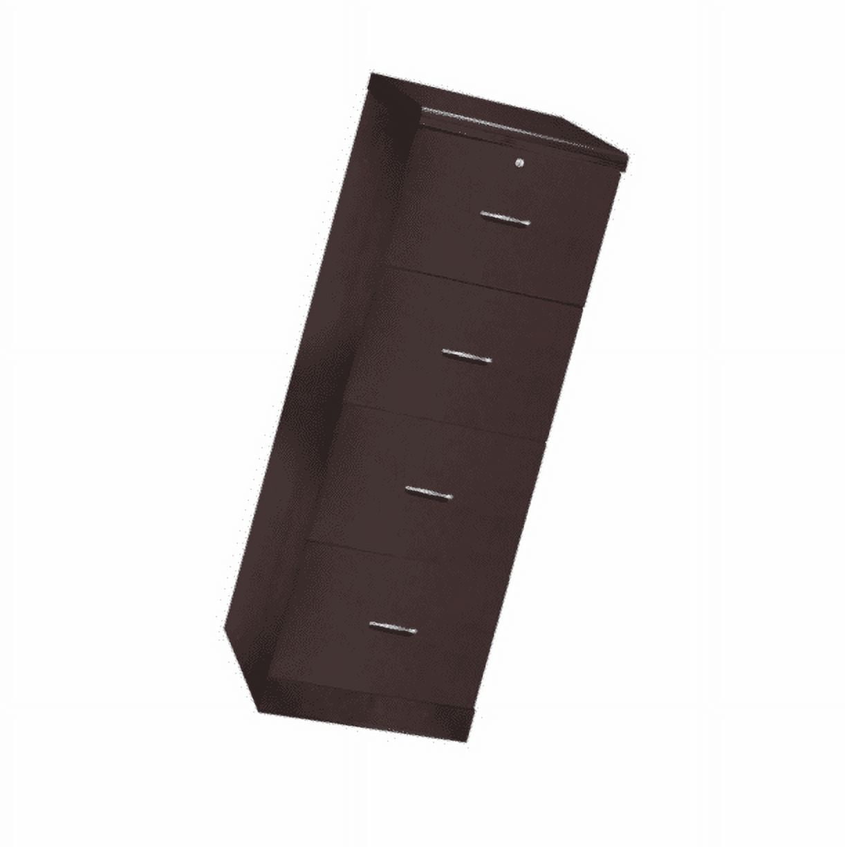 4 Drawer Vertical Wood Lockable Filing Cabinet, Espresso - Walmart.com