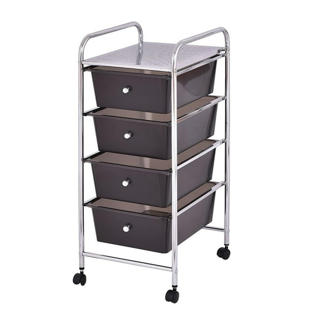 4-Drawers Cart Rolling Storage Cart, Versatile Tool Organizer with ...
