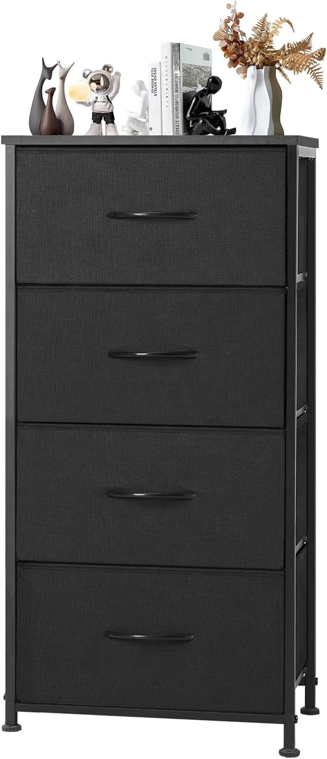 4 Drawers Dresser for Bedroom, Chest of Drawers, Closet Storage with 4 ...