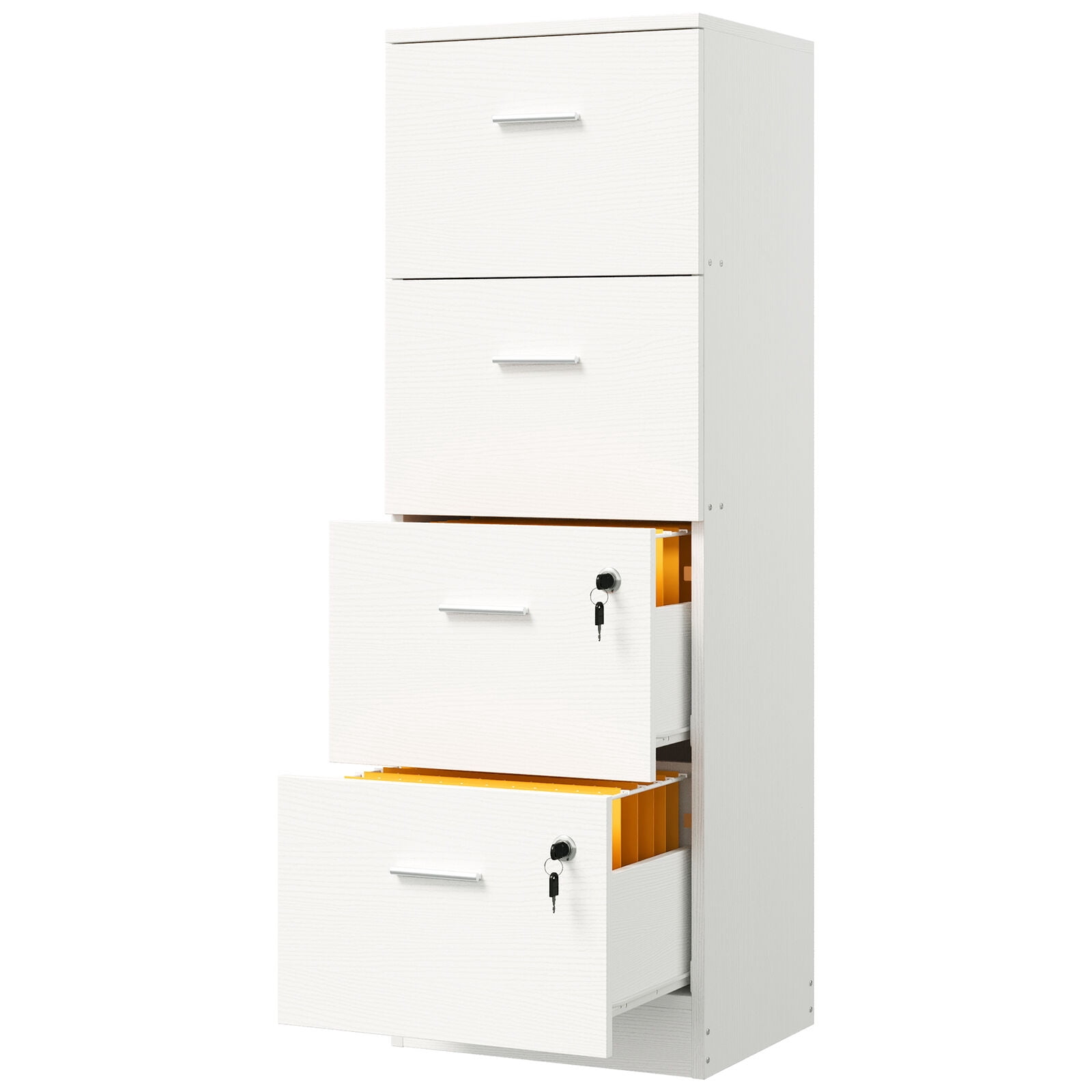 4 Drawers File Cabinet w/ Lock for Letter A4-Sized Files Upgraded ...