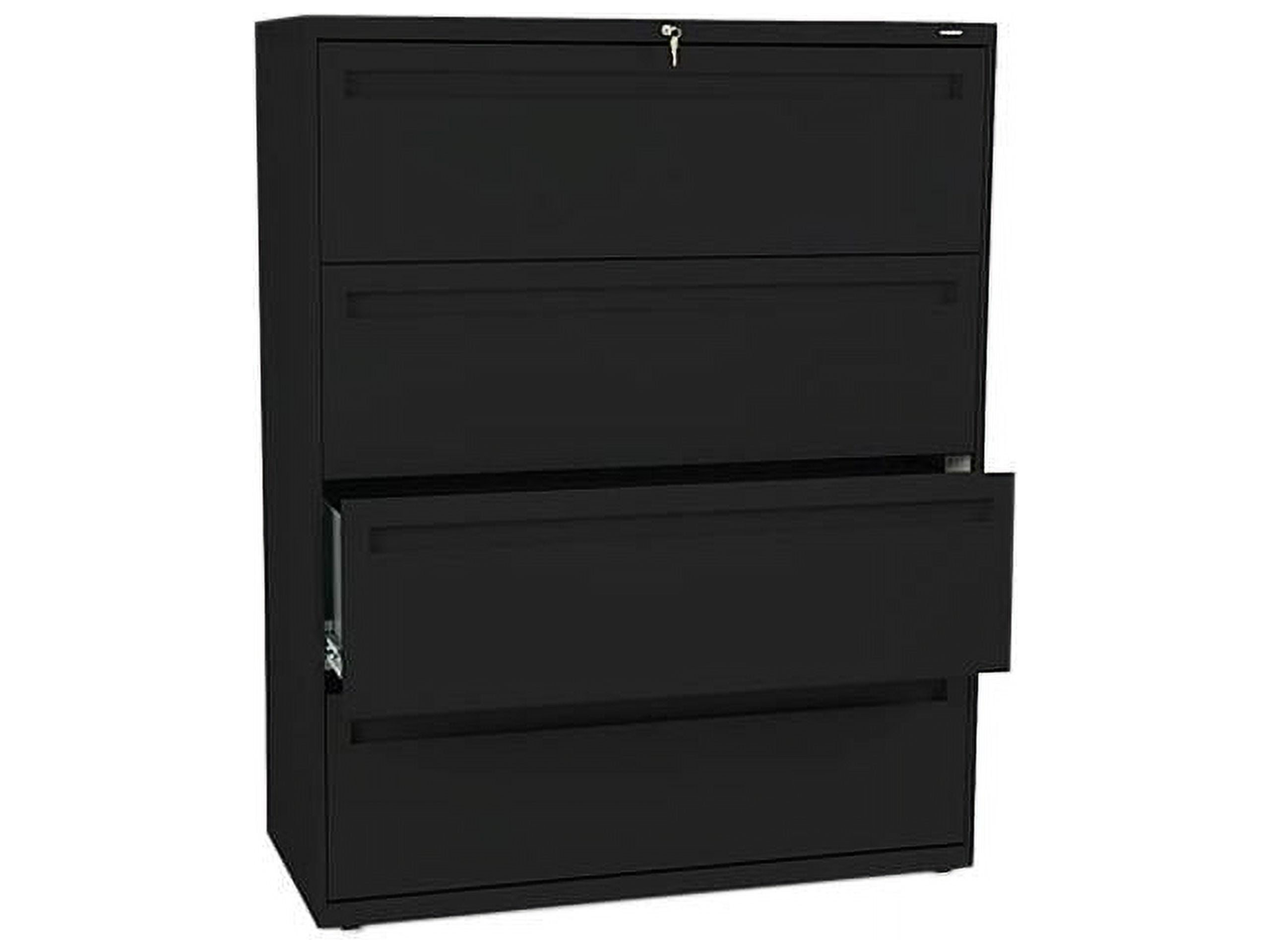 4 Drawers Lateral Lockable Filing Cabinet, Black - Walmart.com